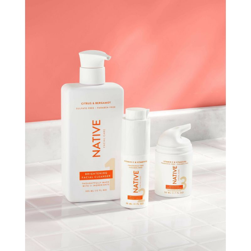 Native Brightening Vitamin C and Niacinamide Facial Serum, Fragrance ...