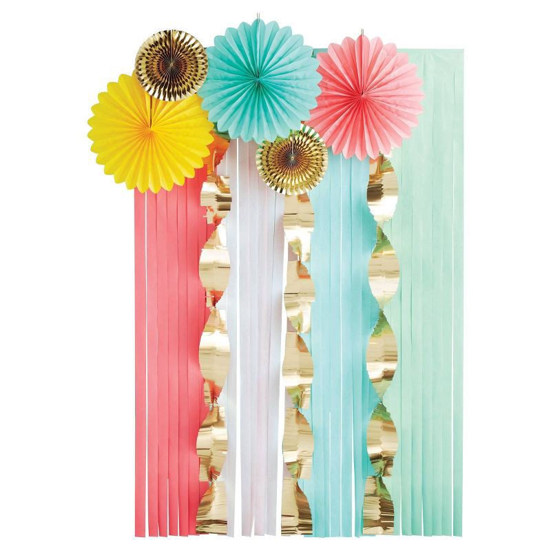 Bright Honeycomb Streamer Backdrop Pastel - Spritz 1 ct | Shipt