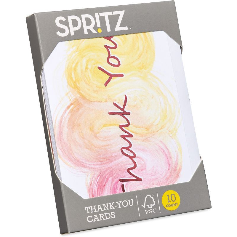 10ct Thank You Cards Swirl - Spritz™ 10 ct | Shipt