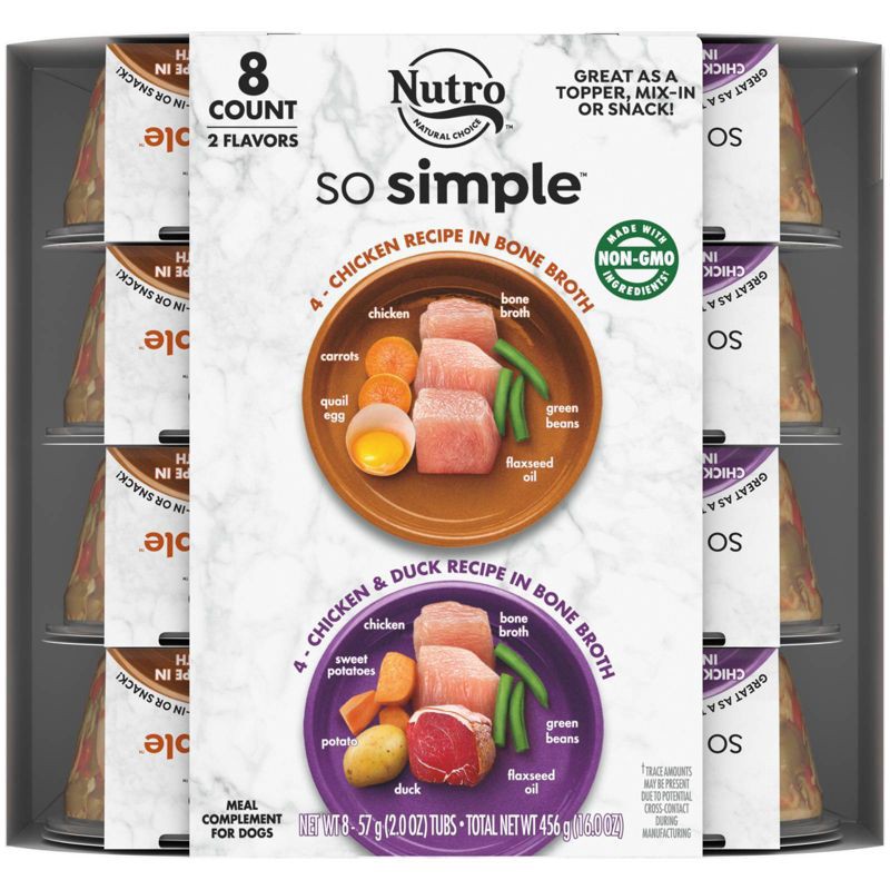 Nutro So Simple Meal Complement Chicken & Duck Adult Wet Dog Food ...