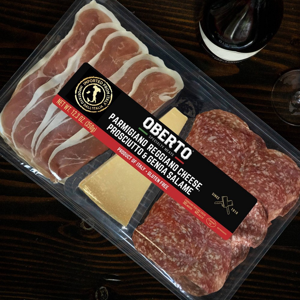 Oberto Charcuterie Prosciutto, Genoa Salame, Parmigiano Reggiano Cheese ...