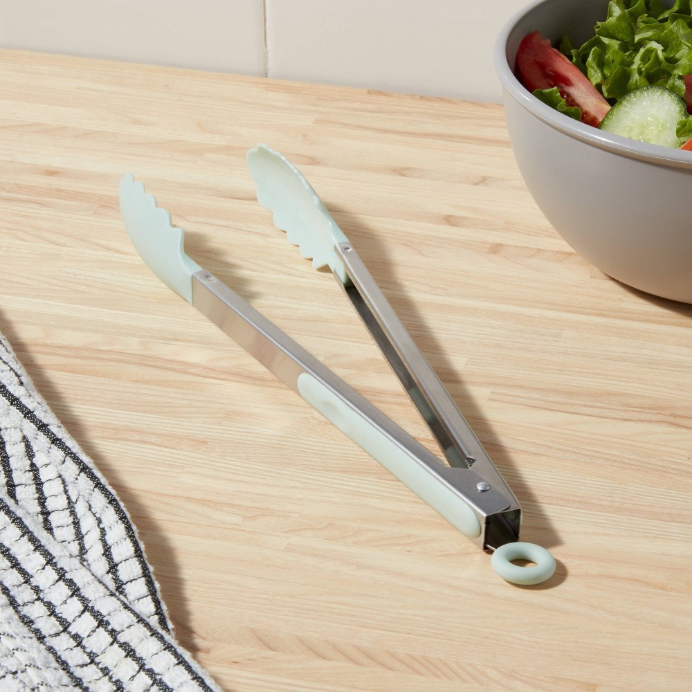 Stainless Steel Kitchen Tongs Mint Green - Room Essentials 1 ct | Shipt