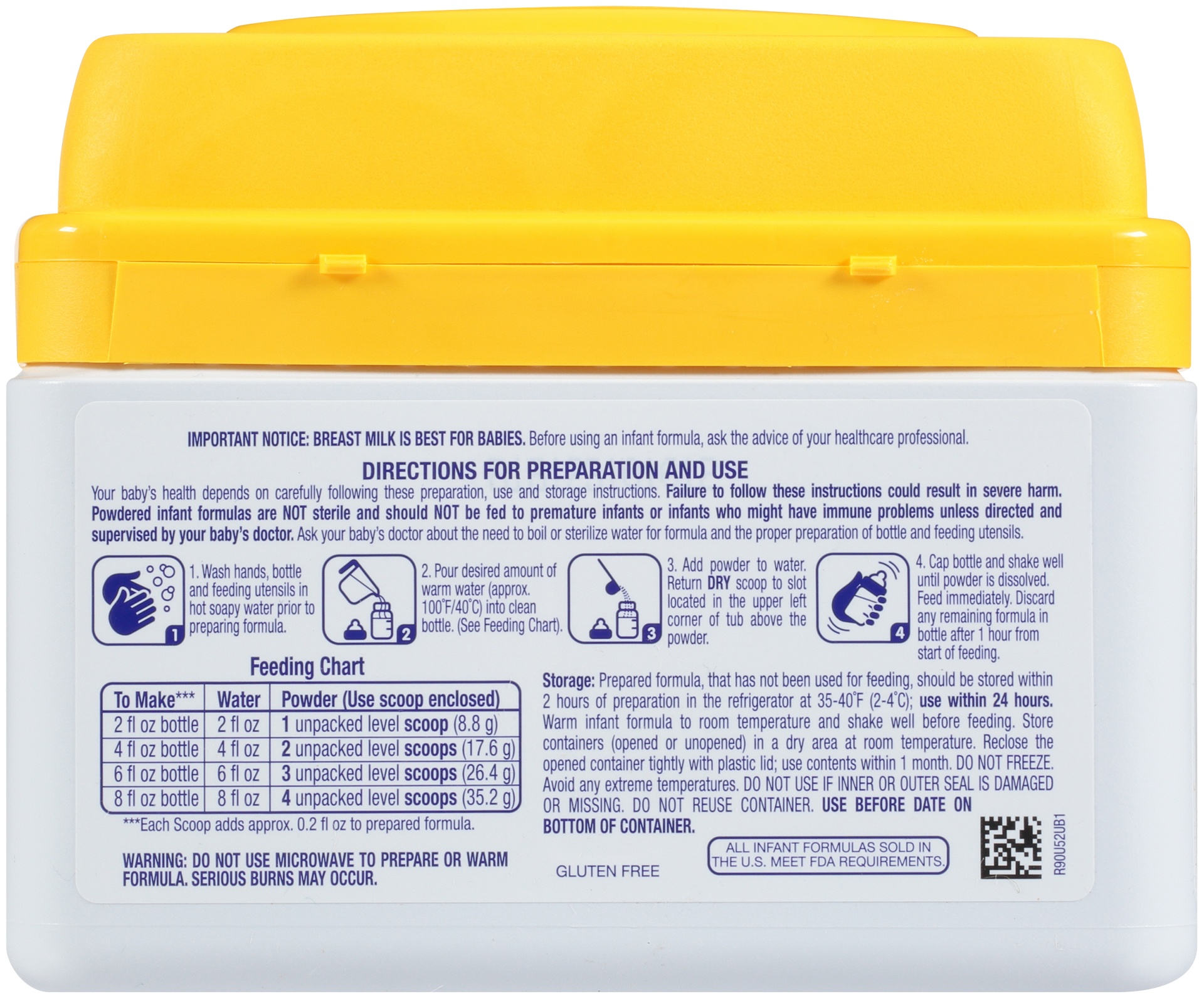 Tippy Toes 1 Infant Formula With Iron Milk-Based Powder 0-12M 22.2 oz ...