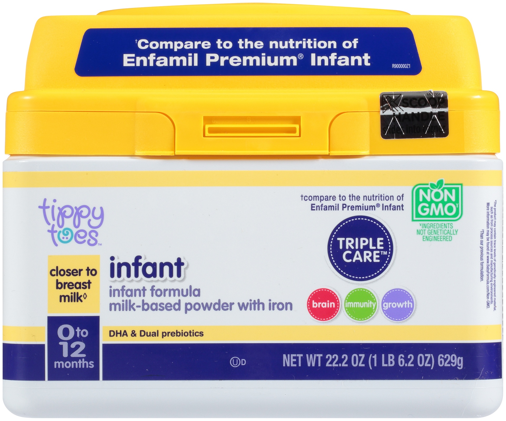 Tippy Toes 1 Infant Formula With Iron Milk-Based Powder 0-12M 22.2 oz ...