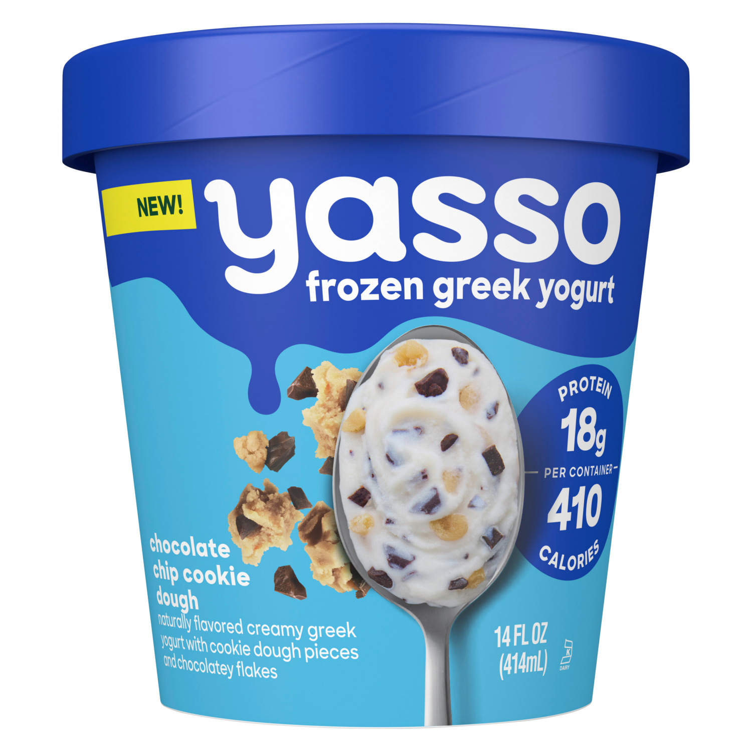 Yasso Frozen Greek Yogurt Chocolate Chip Cookie Dough 14 Fl Oz 14 fl oz ...