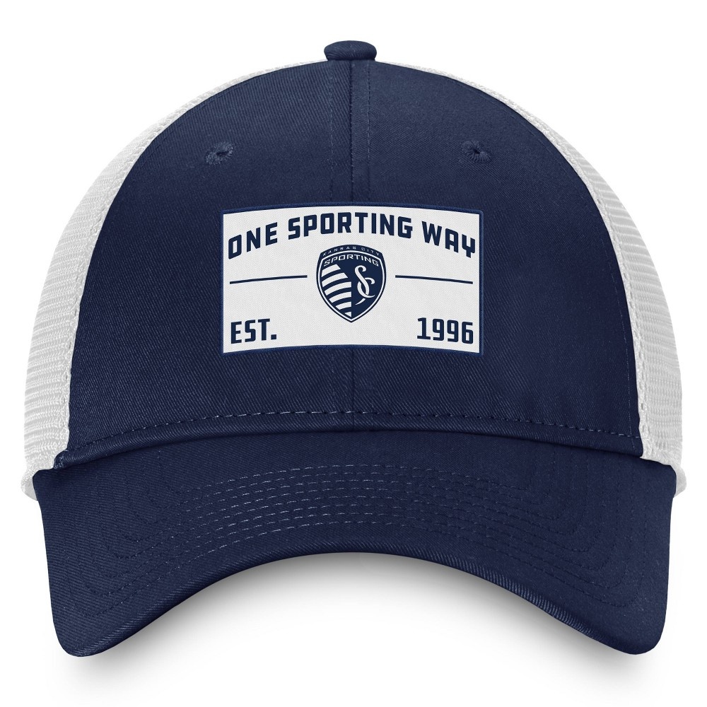 MLS Sporting Kansas City Men's White Trucker Relaxed Fit Mesh Back ...