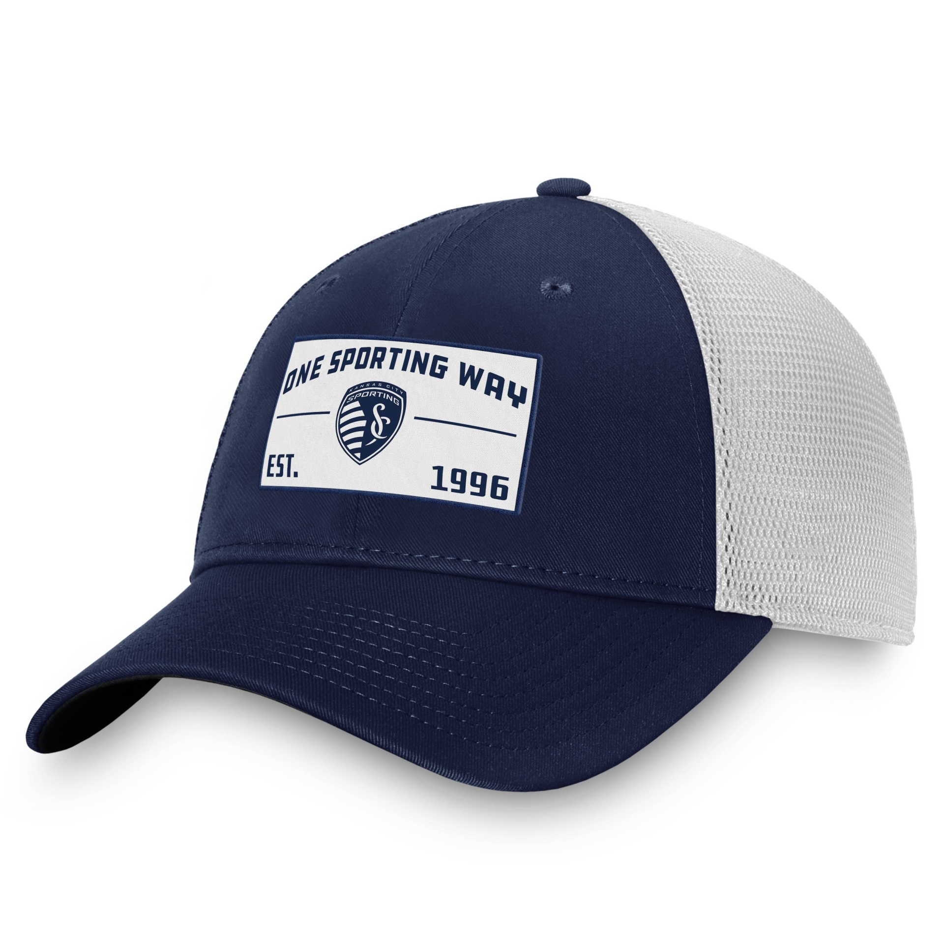 MLS Sporting Kansas City Men's White Trucker Relaxed Fit Mesh Back ...