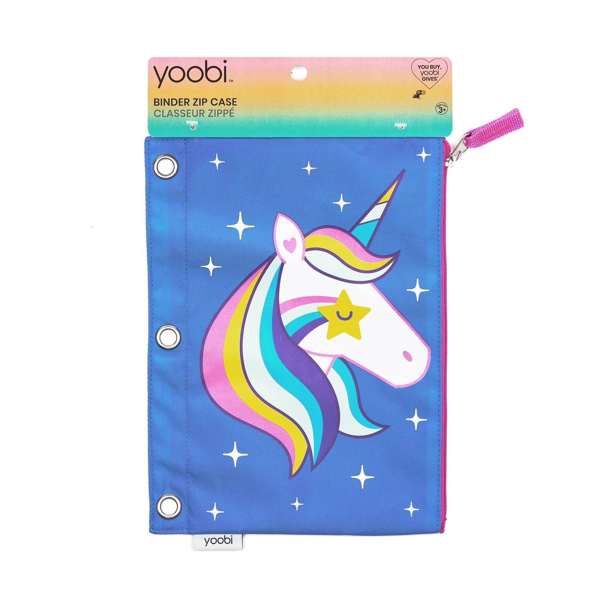Yoobi Single Zip Pencil Case Purple Unicorn 1 ct | Shipt