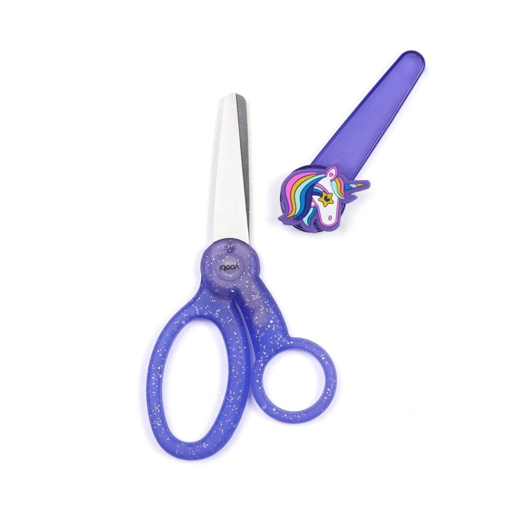Yoobi Kids Scissor with Cover Purple Unicorn 1 ct | Shipt