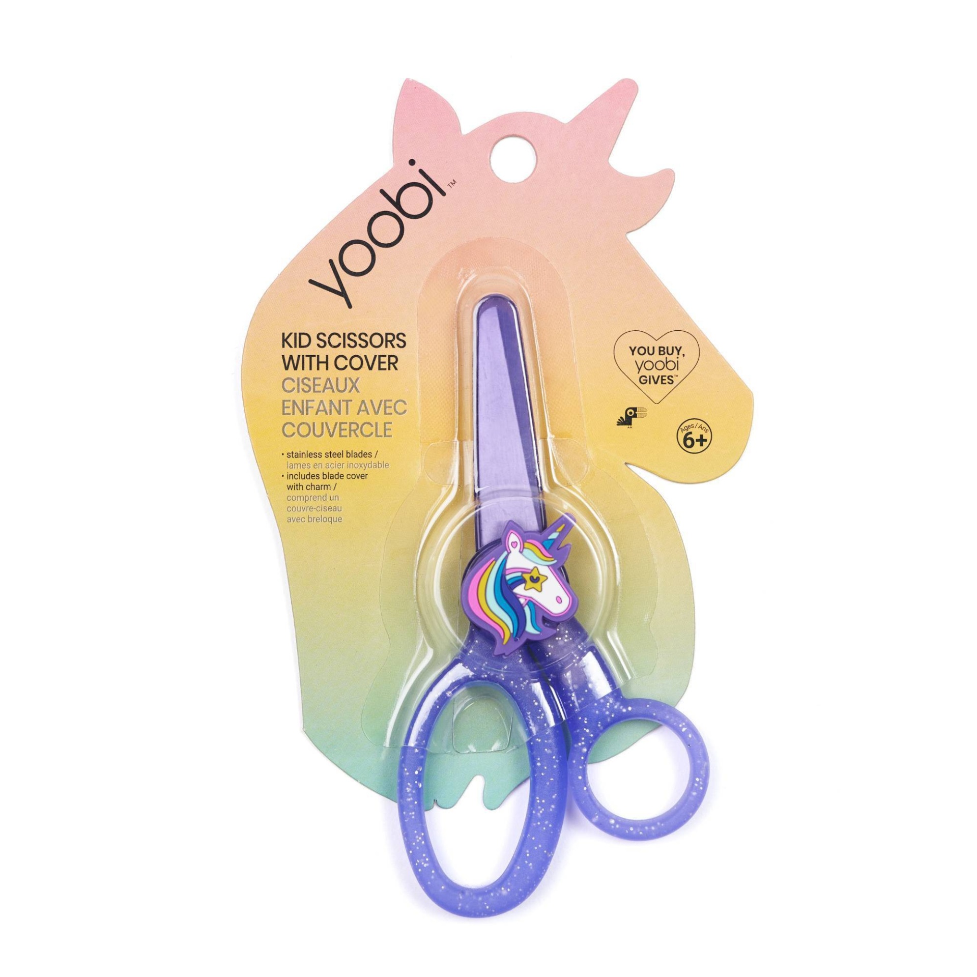Yoobi Kids Scissor with Cover Purple Unicorn 1 ct | shipt