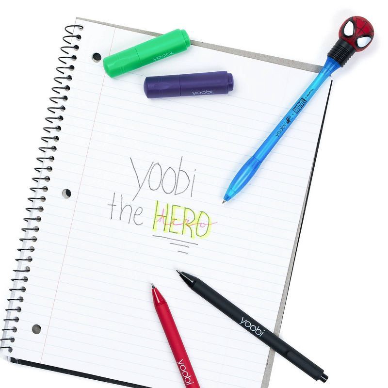 Marvel Spider-Man Wide Ruled 1 Subject Spiral Notebook Gamer Black ...