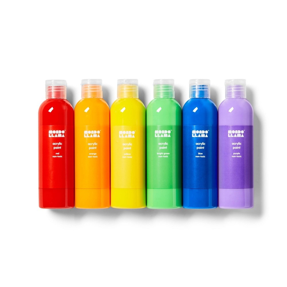 6ct 4oz Acrylic Paint Set Primary Colors - Mondo Llama 6 ct; 4 oz | Shipt