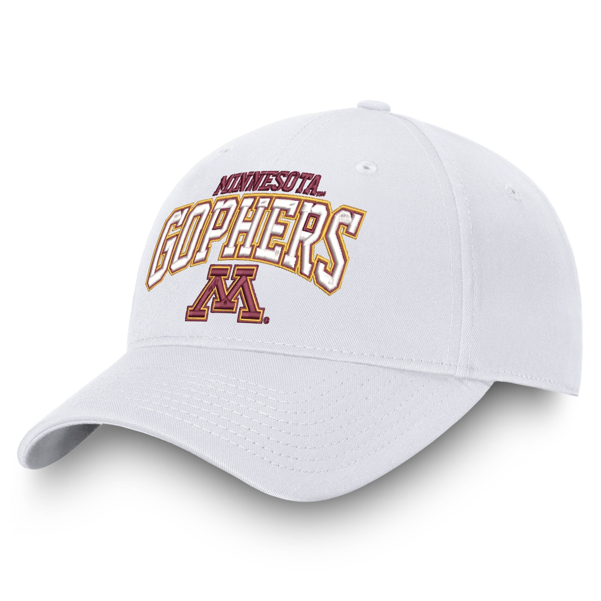 NCAA Minnesota Golden Gophers Men's Ringleader White Structured Cotton ...