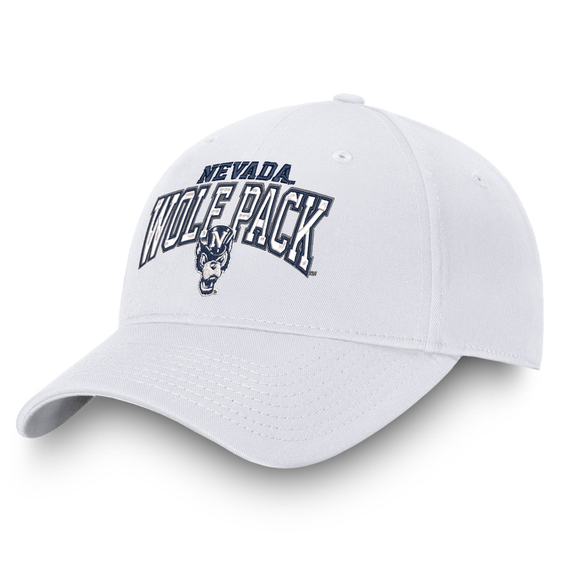 NCAA Nevada Wolf Pack Men's Ringleader White Structured Cotton Twill ...