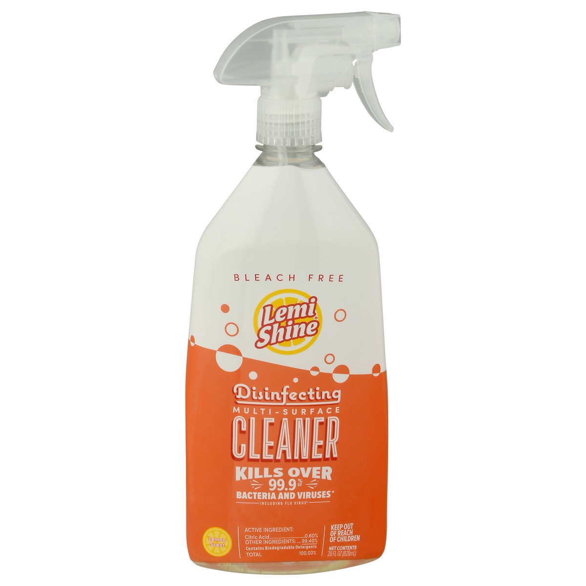 Lemi Shine Disinfecting Lemon Scent Multi-Surface Cleaner 28 fl oz 28 ...