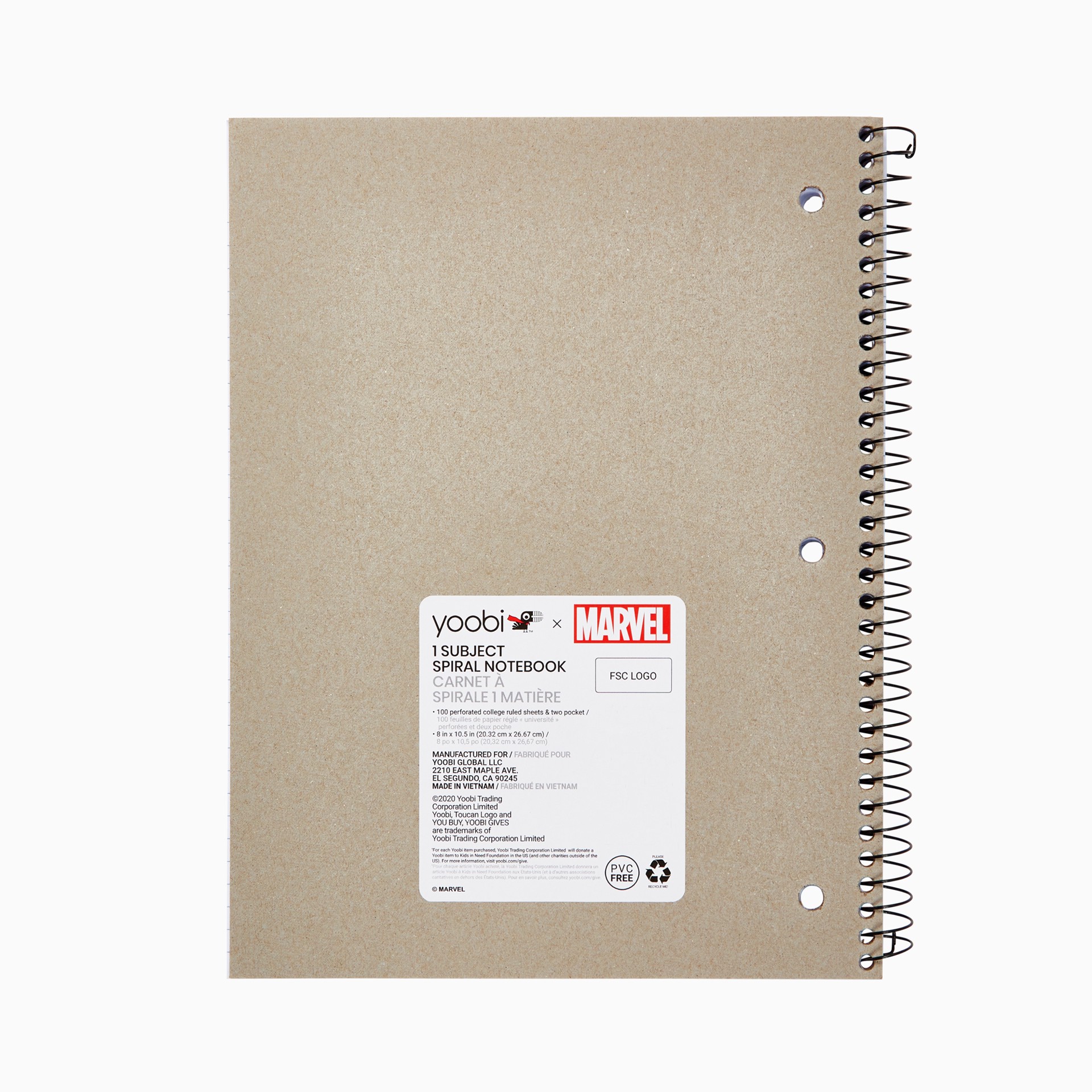 Yoobi x Marvel 1 Subject Notebook, Spiderman 1 ct | Shipt