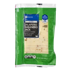 SE Grocers Sliced Jalapeno Habanero Jack Natural Cheese 12 ct; 8 oz | Shipt