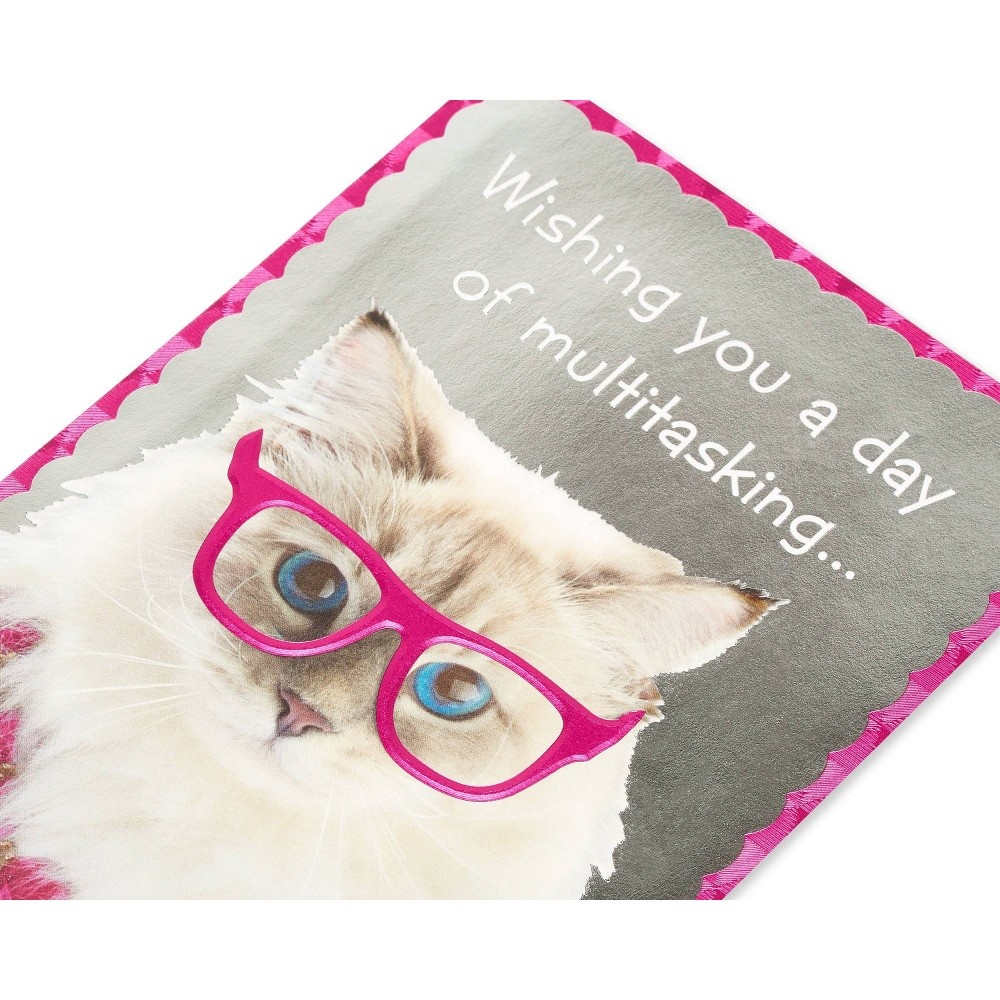 Carlton Cards Birthday Card Cat with Glasses 1 ct | shipt