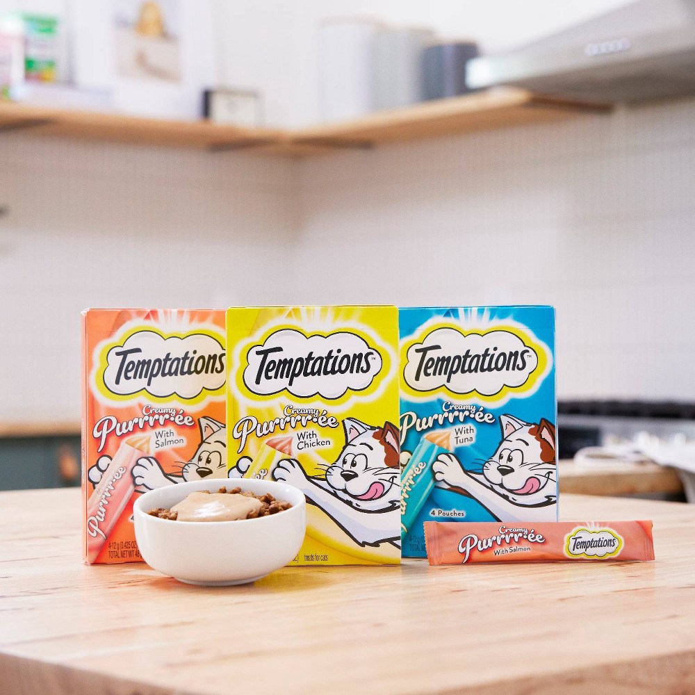 Temptations Creamy Puree with Chicken Lickable Adult Cat Treats - 24ct ...