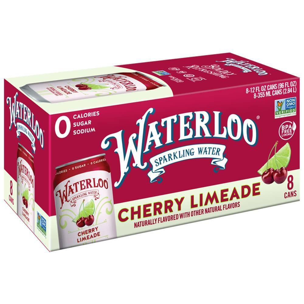 Waterloo Sparkling Water Waterloo Cherry Limeade Sparkling Water - 8pk/12 fl oz Cans 8 ct; 12 fl ...