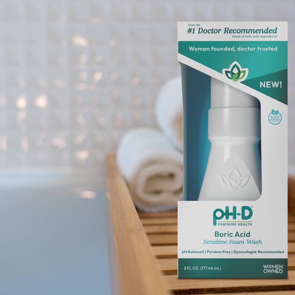 pH-D Feminine Health Support Boric Acid Sensitive Foam Wash - 6 fl oz 6 ...