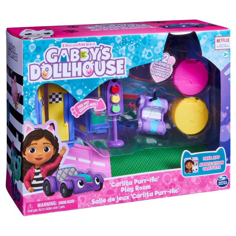 DreamWorks Gabby's Dollhouse Carlita Purr-ific Play Room with Carlita ...
