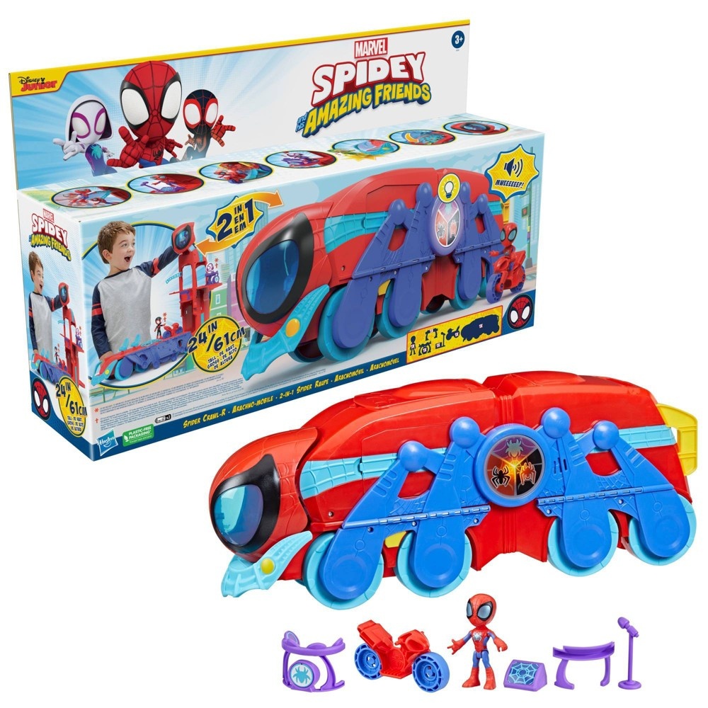 Spider-Man Spidey and his Amazing Friends Spider Crawl-R 2-in-1 Deluxe ...