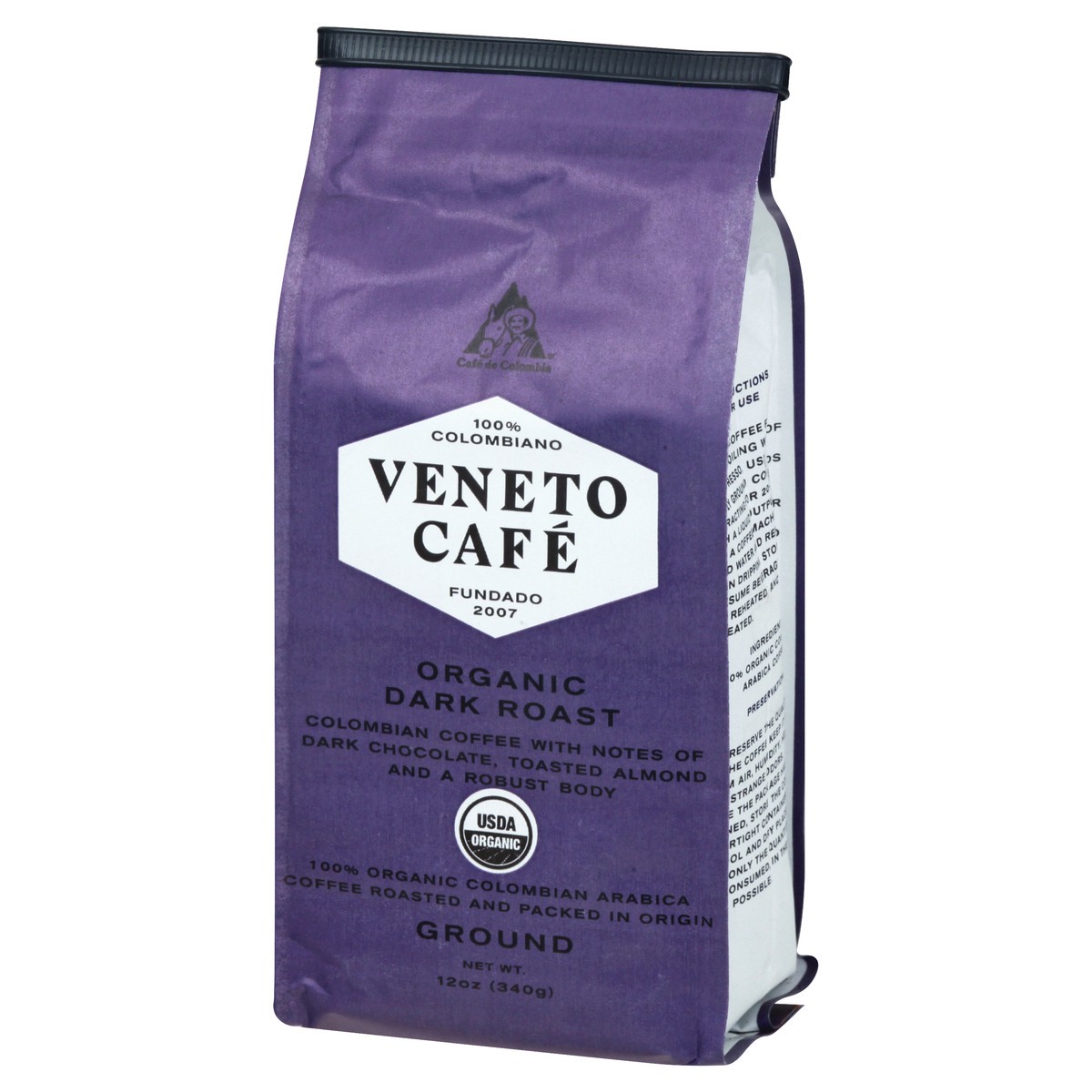 Veneto Cafe Organic Dark Roast Ground Coffee - 12 oz 12 oz | Shipt