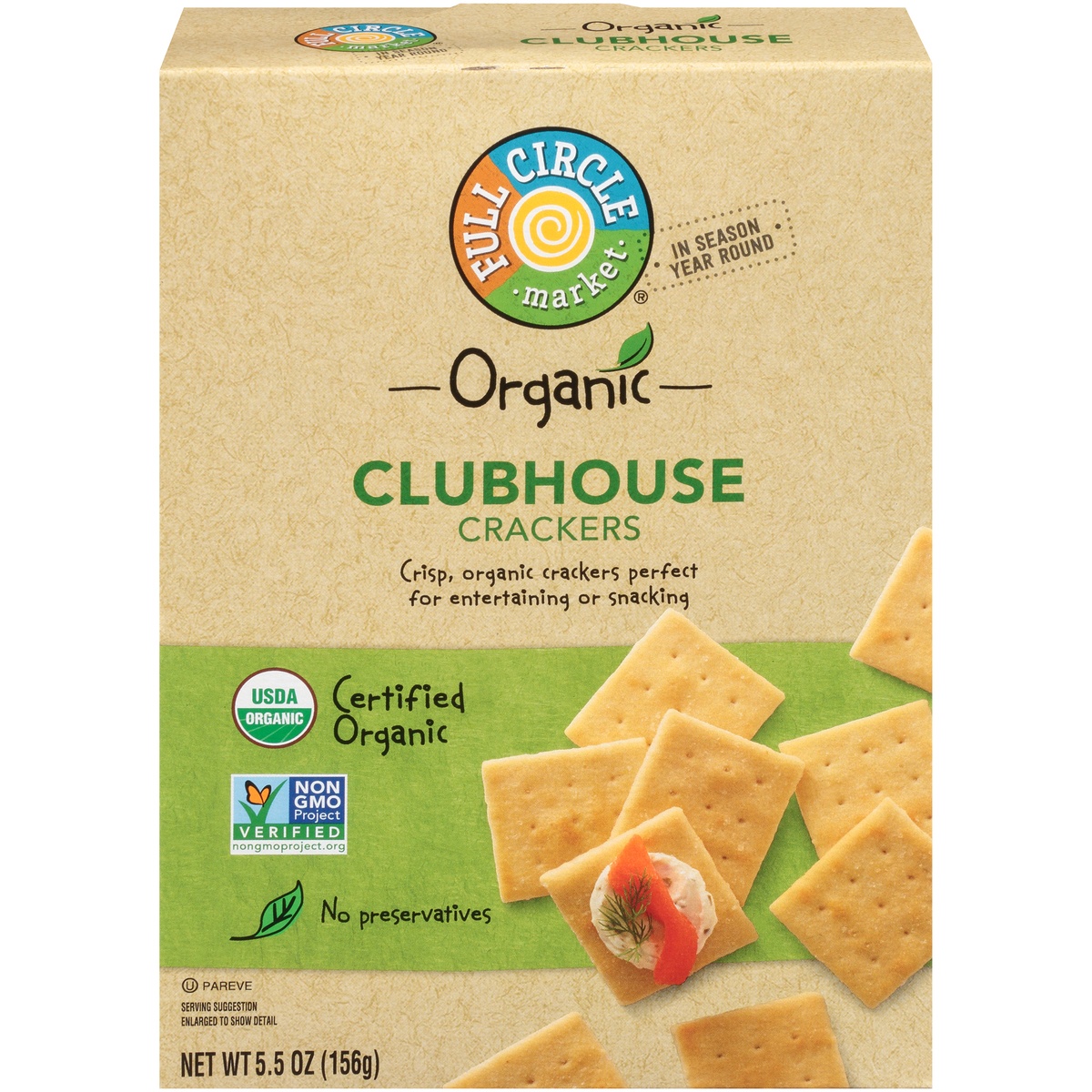 Full Circle Market Clubhouse Crackers 5.5 oz | Shipt