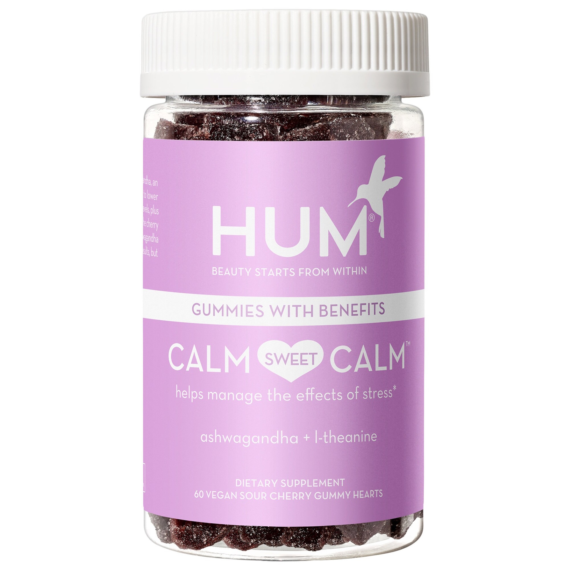 HUM Nutrition Calm Sweet Calm Stress Management Vegan Gummies with ...