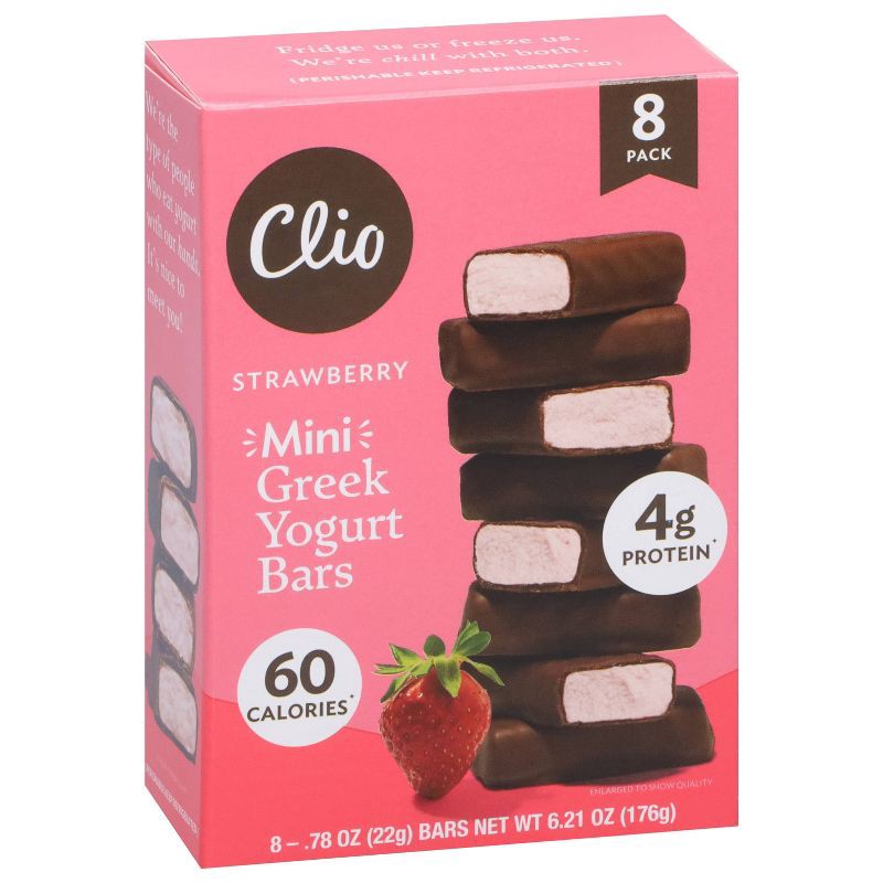 Clio Snacks Strawberry Greek Yogurt Mini-Bars - 6.2oz/8ct 6.2 oz, 8 ct ...