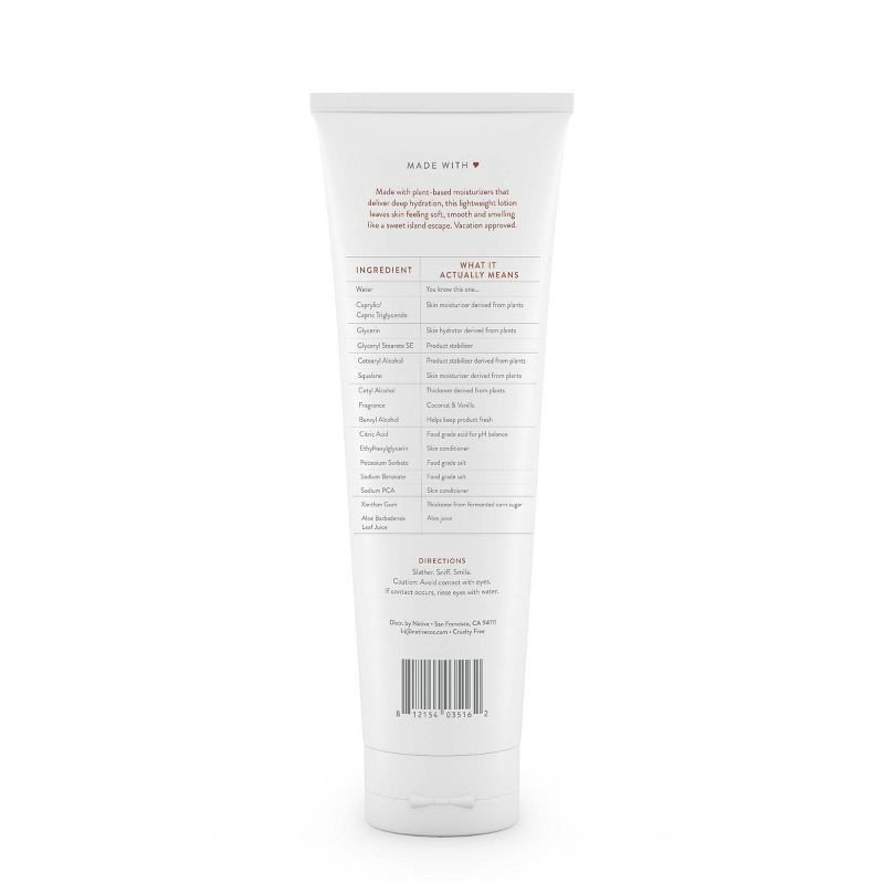 Native Hand & Body Lotion - Coconut & Vanilla - 12 oz 12 oz | Shipt