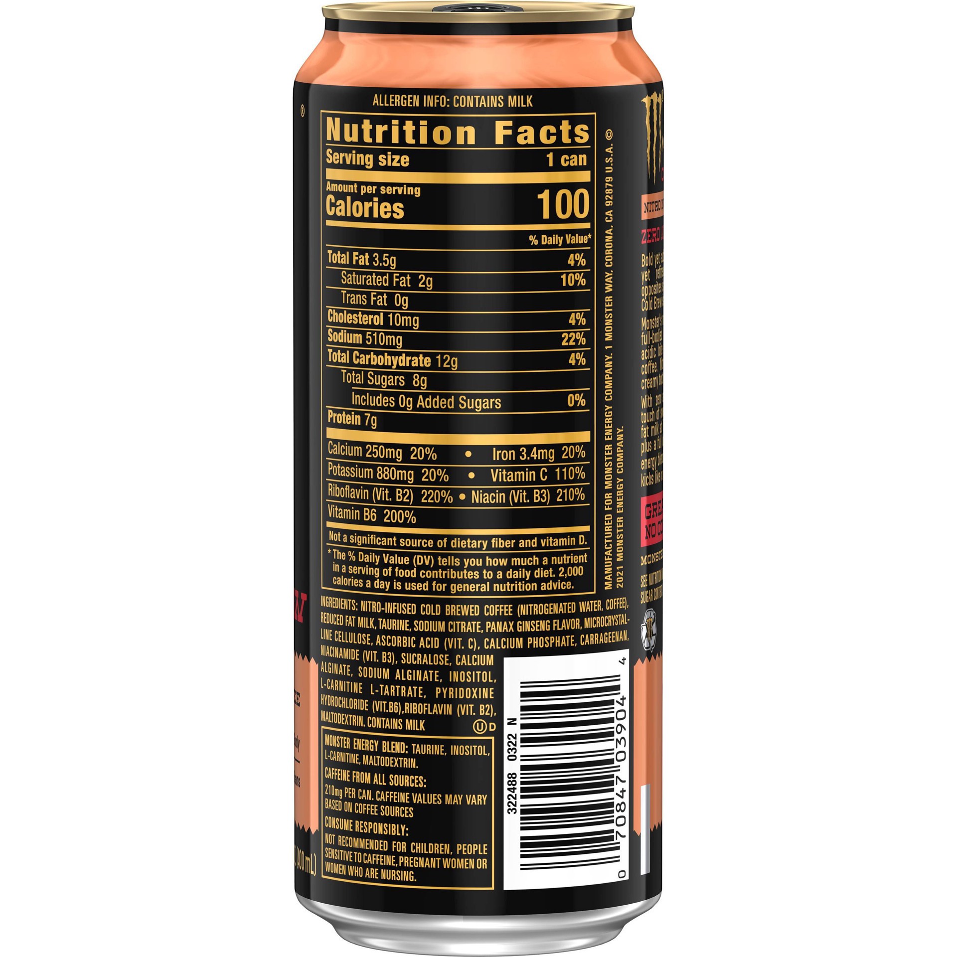 Monster Energy Cold Brew Latte Energy Drink 13.5 fl oz | Shipt