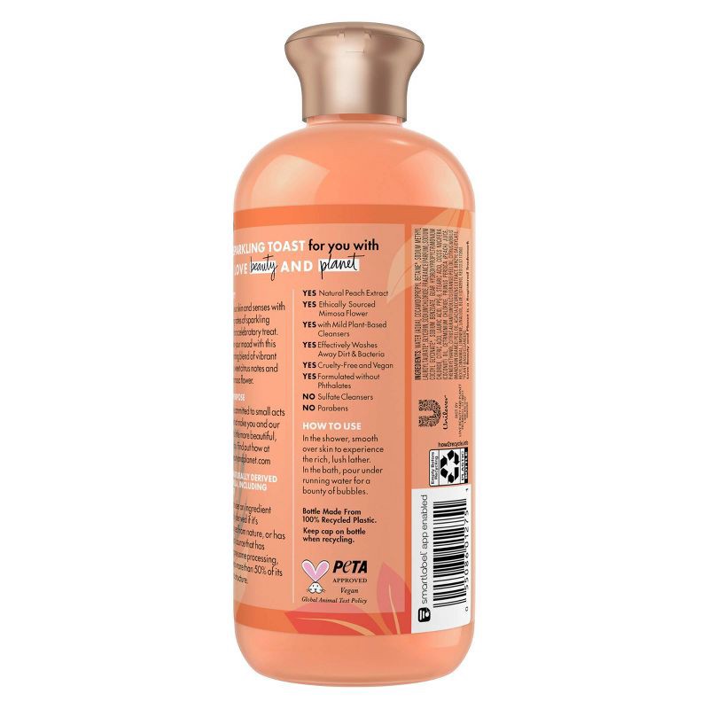 Beloved Vegan Shower & Bath Gel - Peach Prosecco & Mimosa Flower - 11.8 ...
