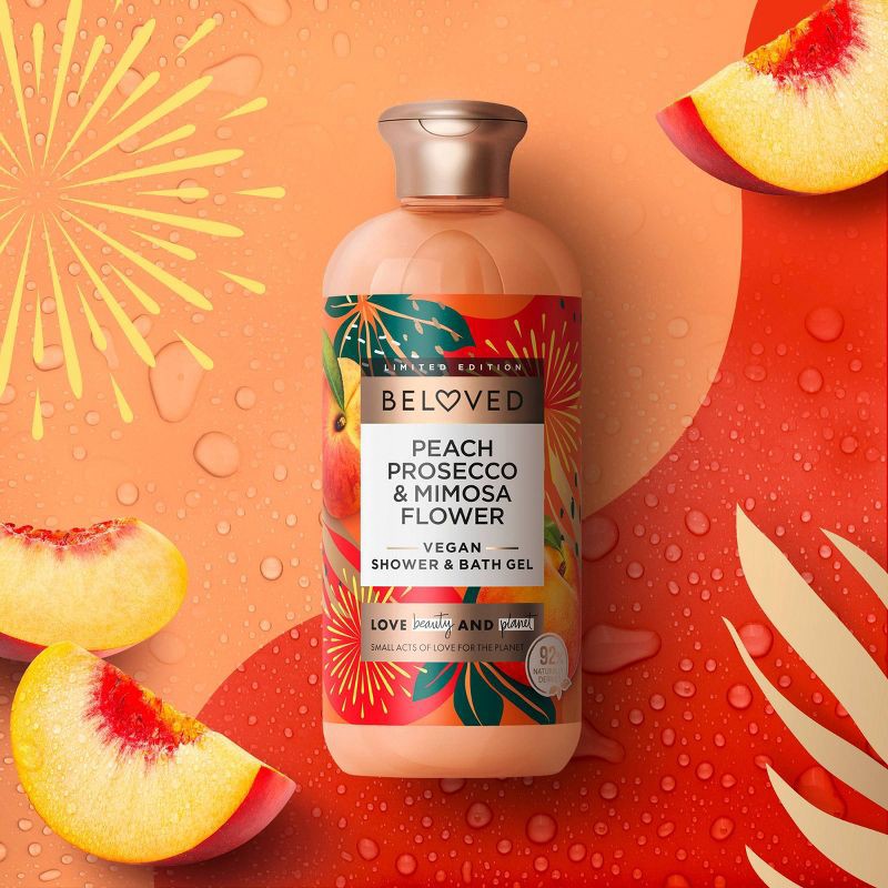 Beloved Vegan Shower & Bath Gel - Peach Prosecco & Mimosa Flower - 11.8 ...