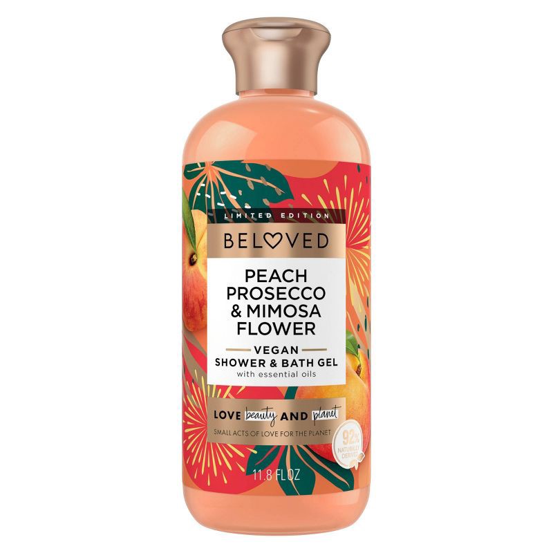 Beloved Vegan Shower & Bath Gel - Peach Prosecco & Mimosa Flower - 11.8 ...