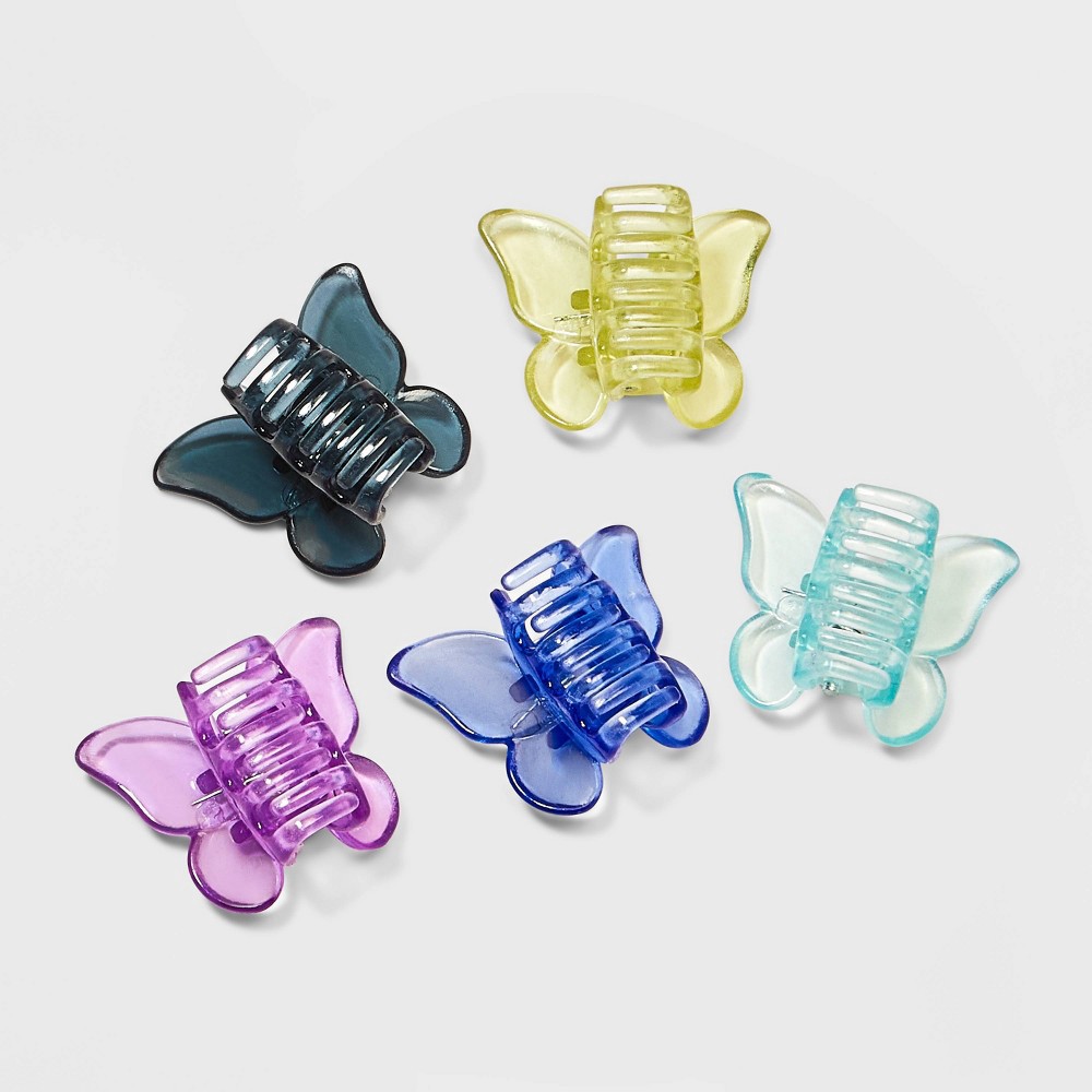 Butterfly Hair Clip Set 10pk - Wild Fable Blue/Green/Purple 10 ct | shipt