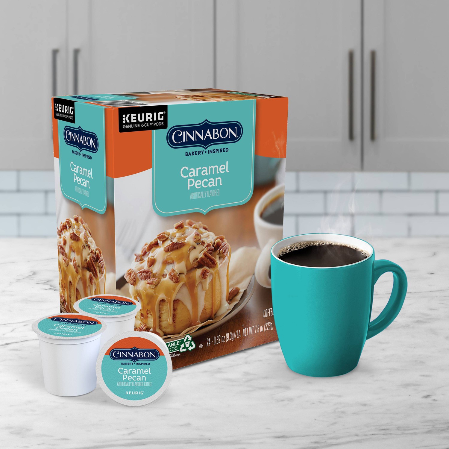 Cinnabon Caramel Pecan Medium Roast Coffee Keurig Cup Pods 24ct 24 ct ...
