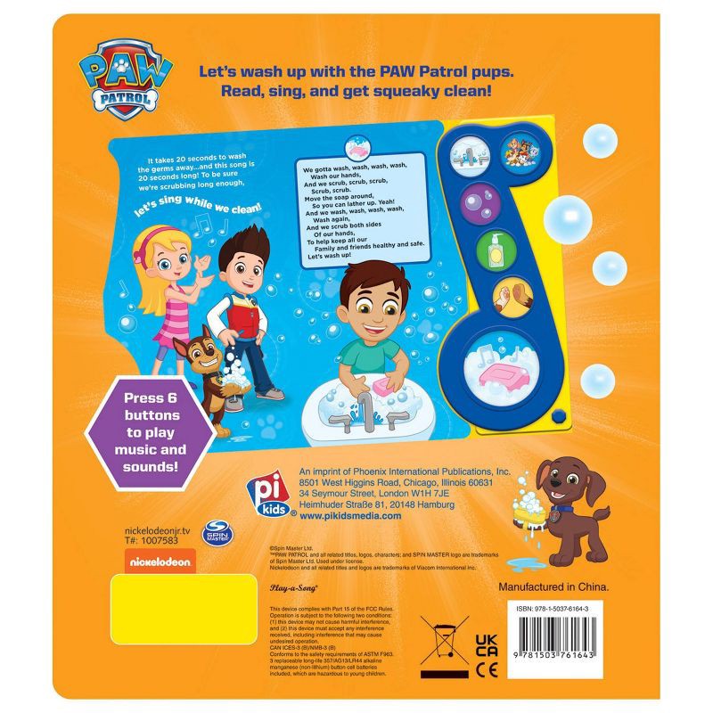 PAW Patrol - Let's Wash Up! Little Music Note Sound Book (Board Book) 1 ...