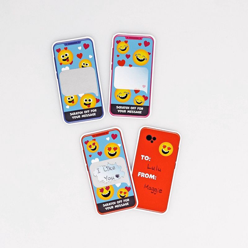 Sadie & Sam 24ct Emoji Valentine's Day Classroom Exchange Cards with ...