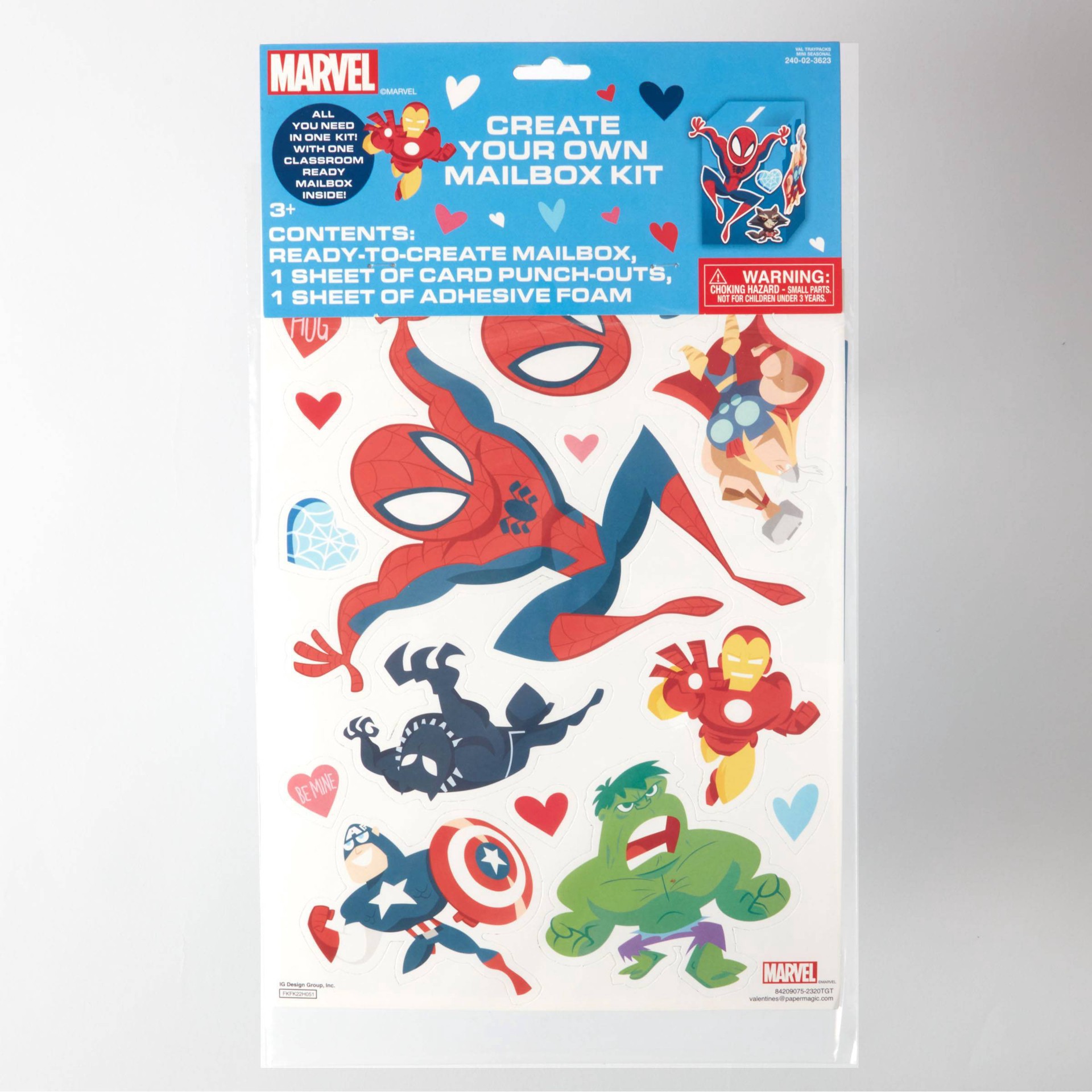 Spider-Man 3pc Valentine's Day Mailbox Craft Activity Kit - Paper Magic ...