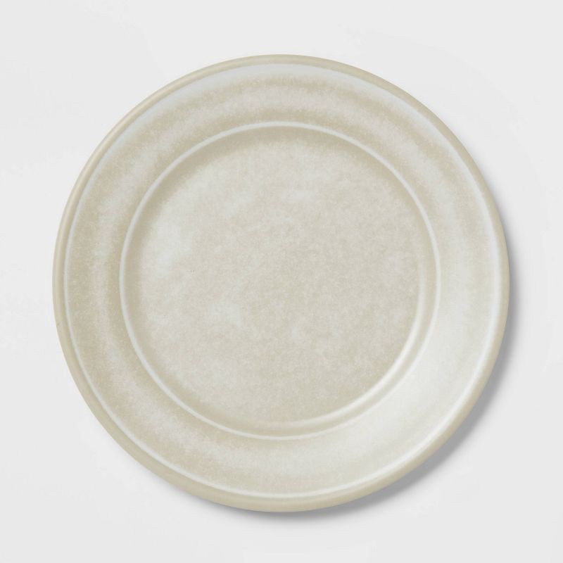 10.5" Melamine and Bamboo Dinner Plate White - Threshold 1 ct | shipt