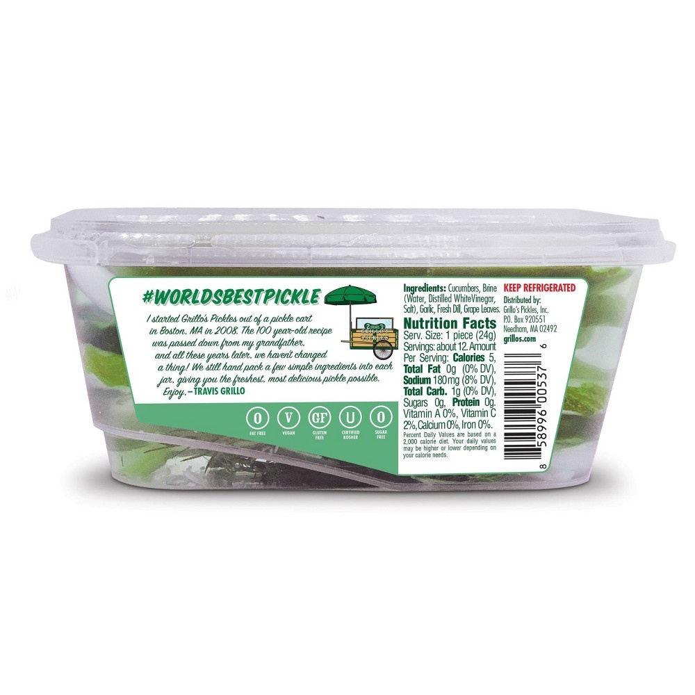 Grillo's Pickles Sandwich Makers Dill Pickle Slices 16 fl oz | Shipt
