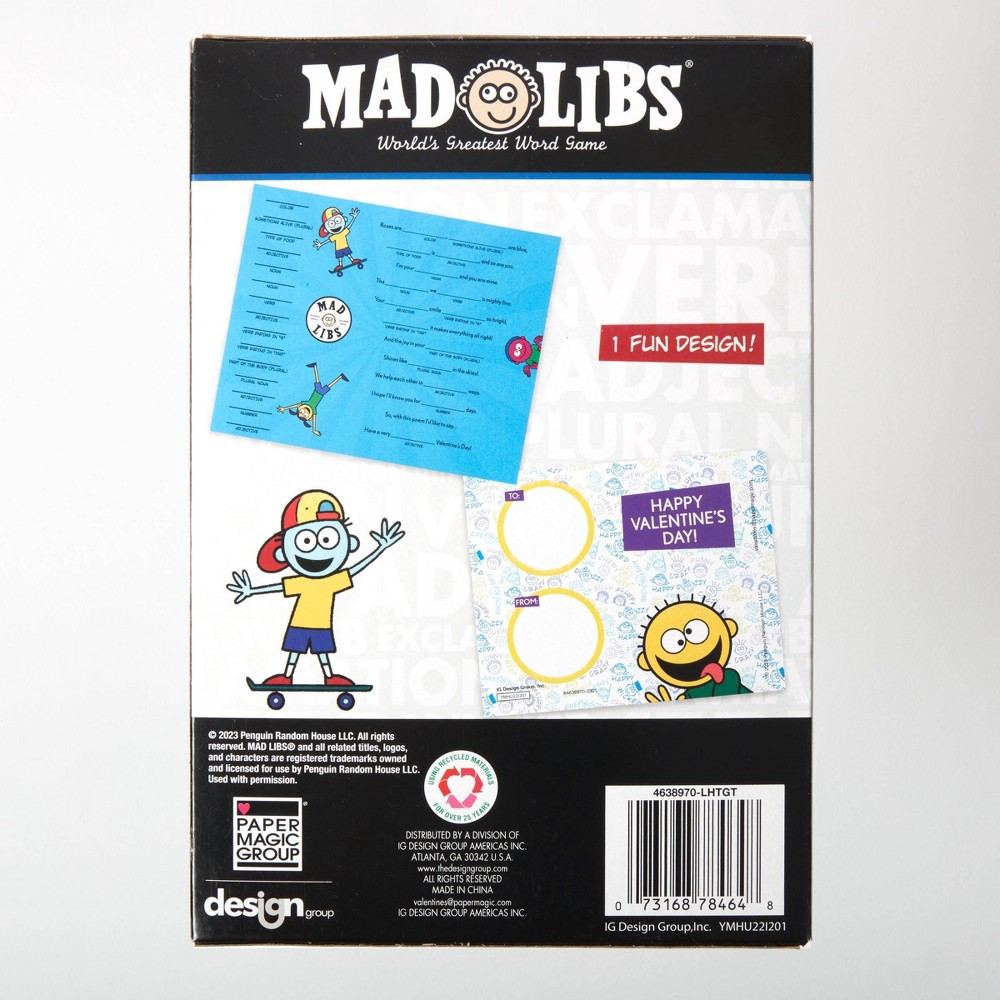 Mad Libs 24ct Valentine's Day Classroom Exchange Cards - Paper Magic 24 ...