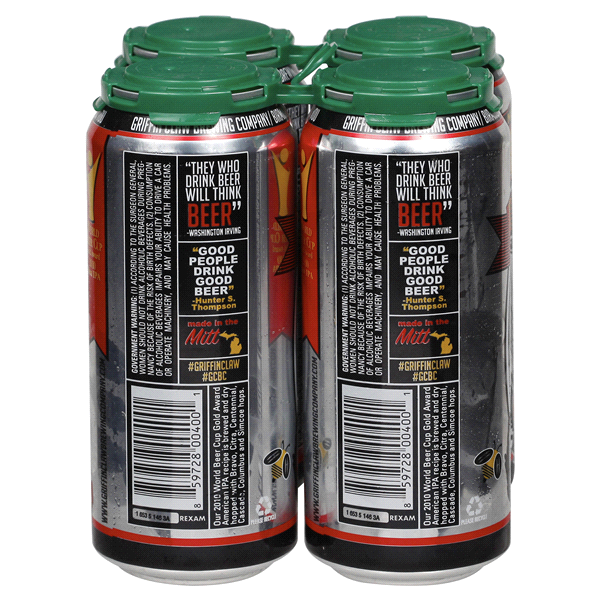 Griffin Claw Brewing Company Griffin Claw Norm's Raggedy IPA - 4pk/16 fl oz Cans 4 ct; 16 fl oz ...
