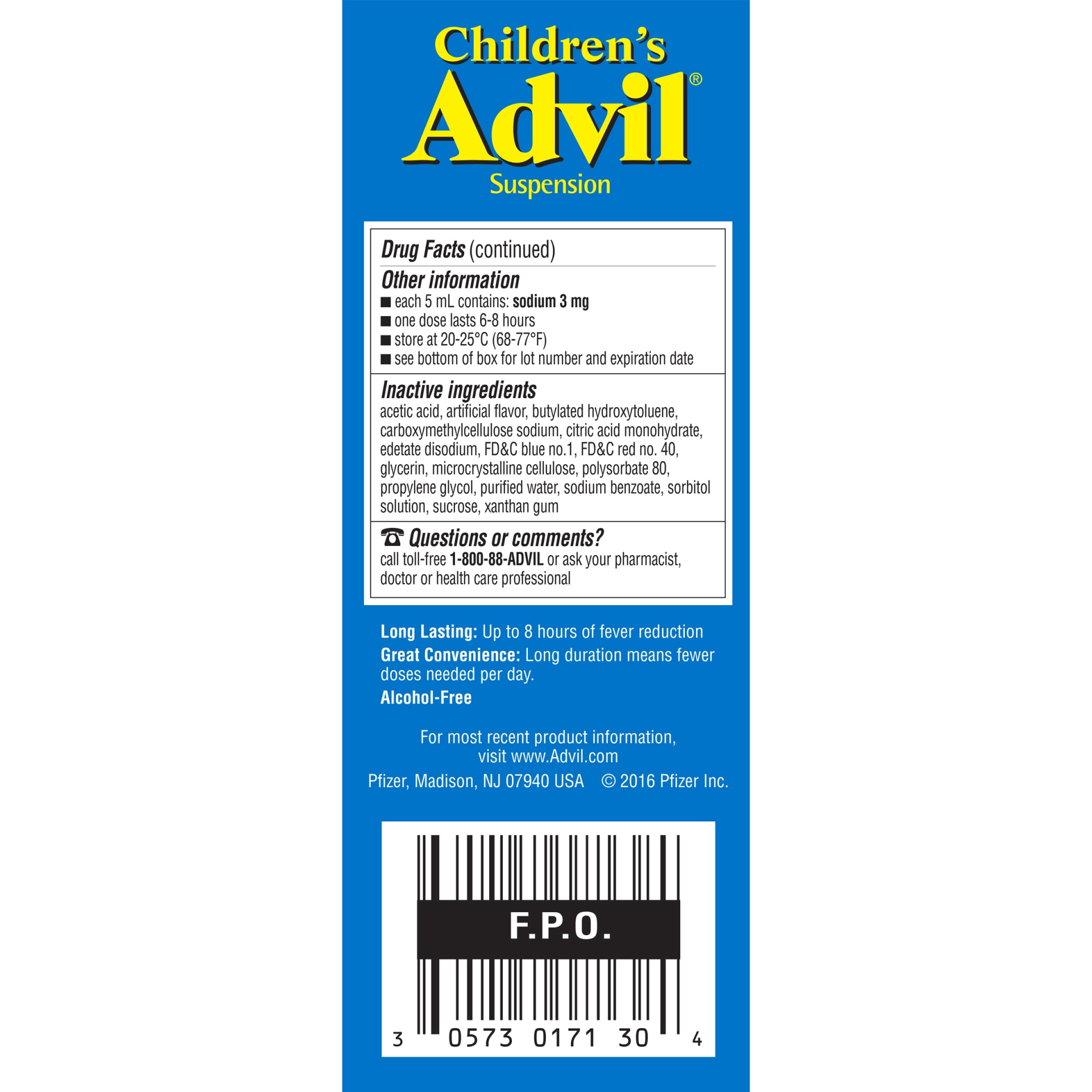 Children's Advil Liquid Ibuprofen Oral Suspension Fever, Grape 2 ct; 4 ...