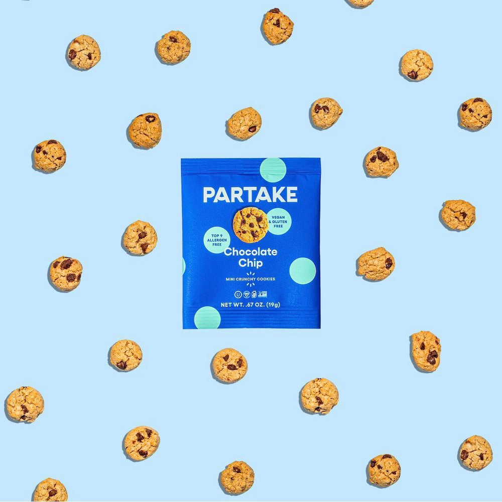 Partake Crunchy Mini Chocolate Chip Cookie Snack Packs - 6.7oz/10ct 6.7 ...
