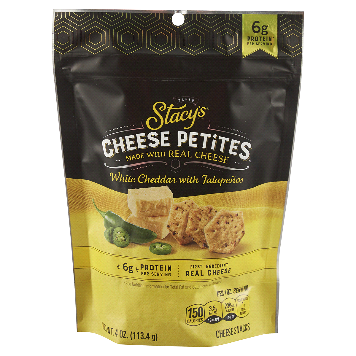 Stacy's Cheese Petites Cheese Snacks White Cheddar Jalapeno 4 oz | Shipt