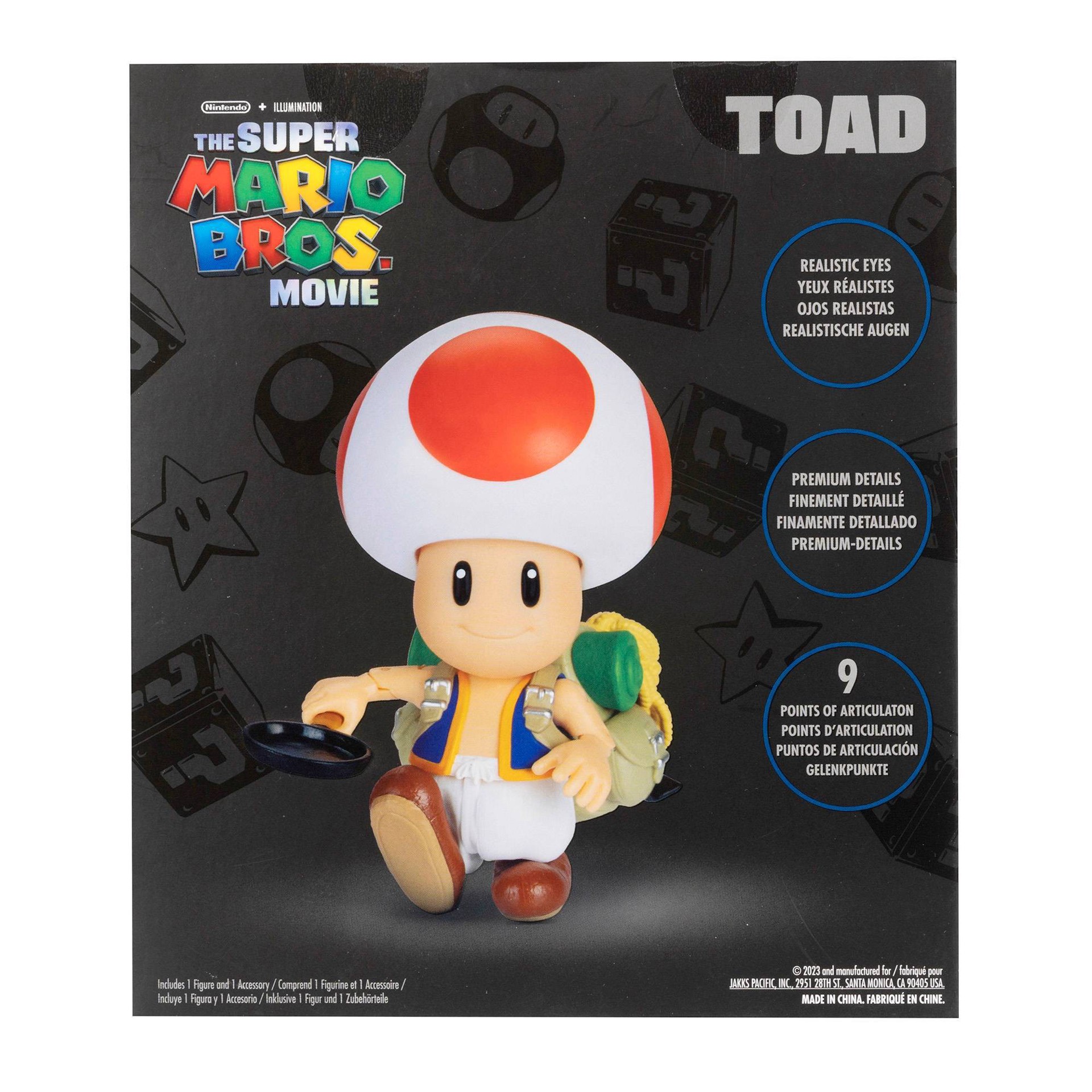 Nintendo The Super Mario Bros. Movie Toad Figure with Frying Pan ...