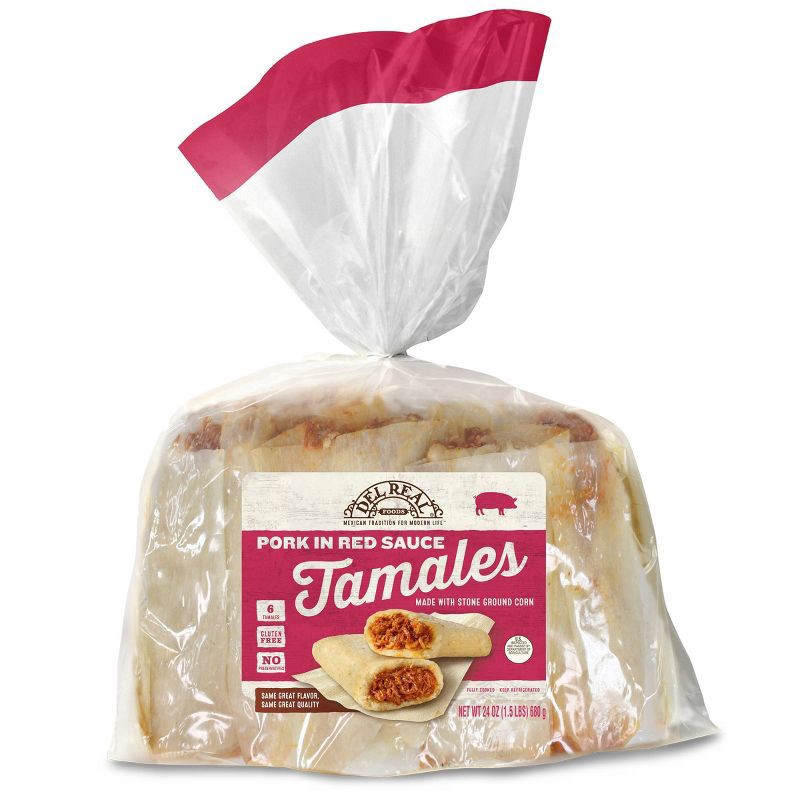 Del Real Foods Gluten Free Pork Tamales in Red Sauce - 24oz 24 oz | Shipt